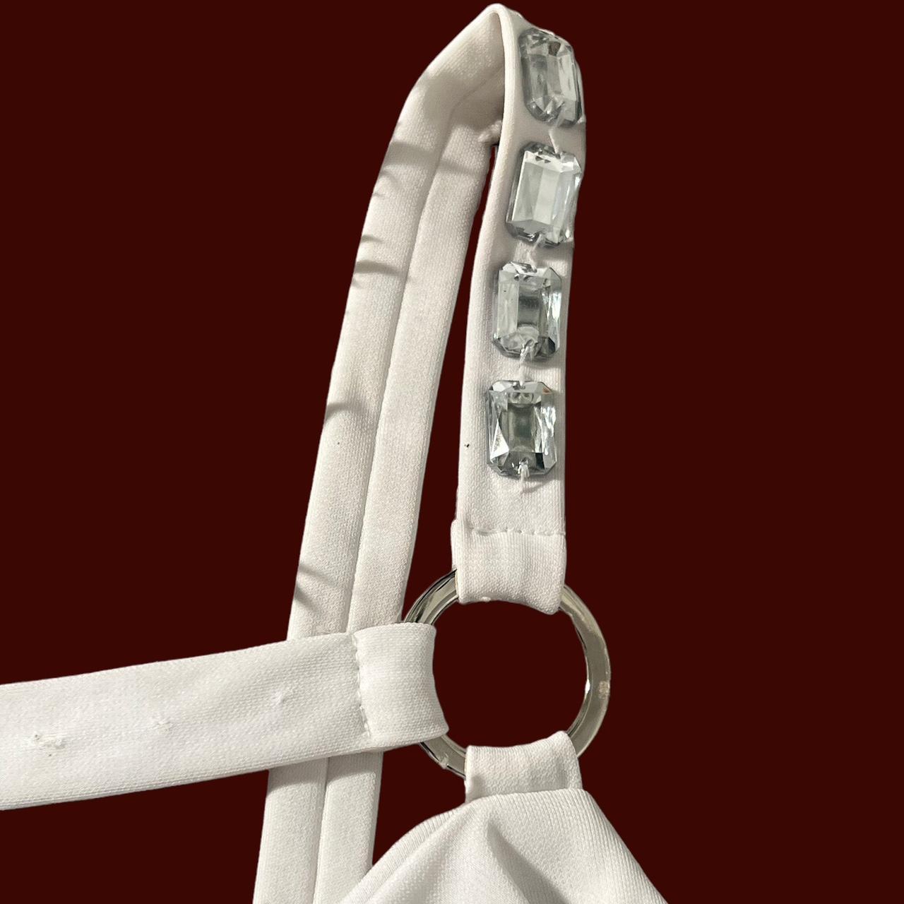 Cache Women's White and Silver Vest | Depop