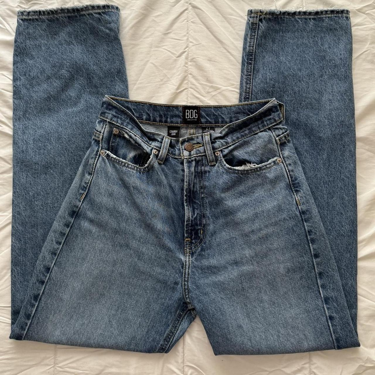 BDG high rise cowboy semi baggy blue jeans Cowboy... - Depop