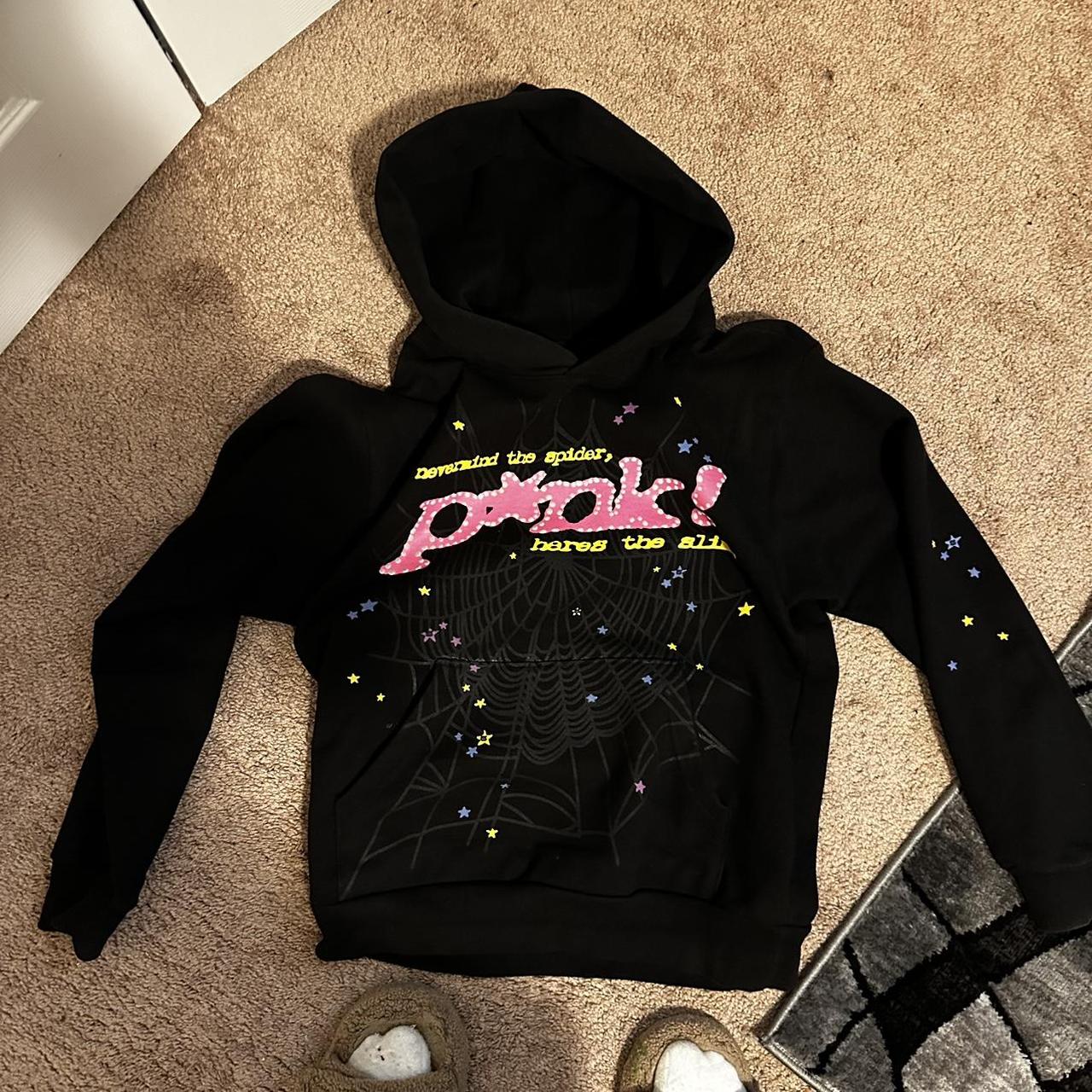 SP5DER og black hoodie Size S Mens Receipt in the... - Depop