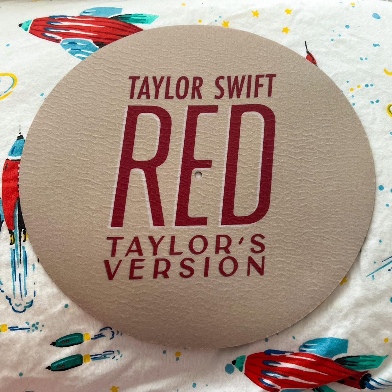 red taylor’s version vinyl slip mat ★ listing is... - Depop