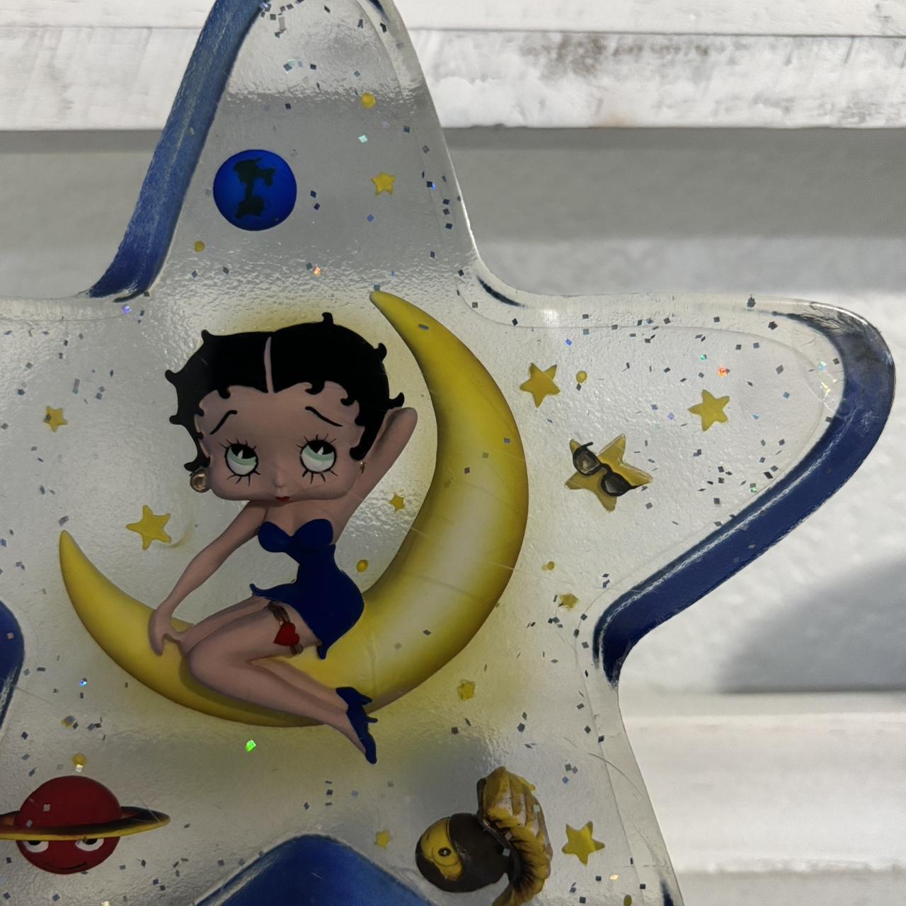 Rare Betty Boop On Moon Modern Solid Lucite Star... | Depop