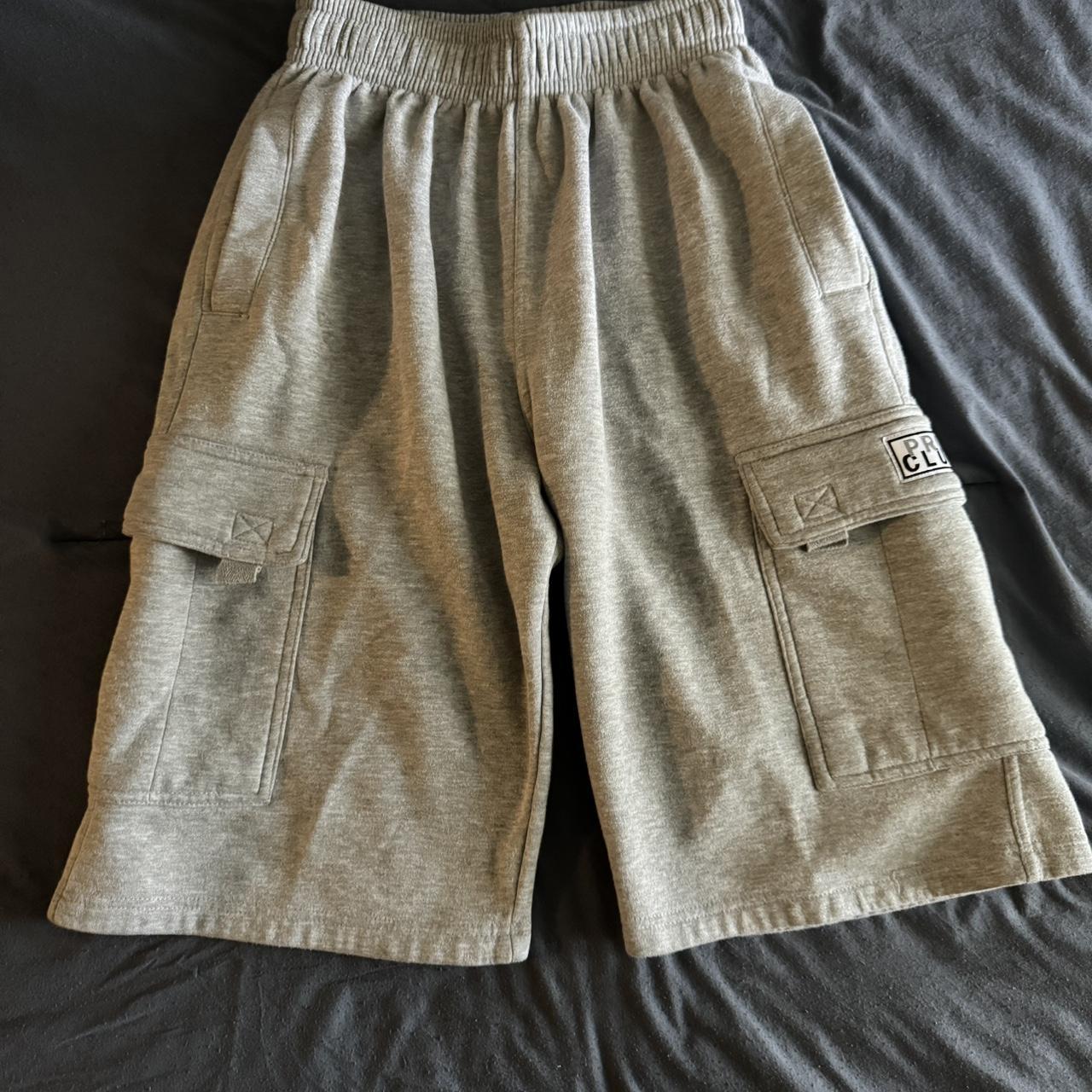 gray pro club cargo shorts men’s size small but... - Depop
