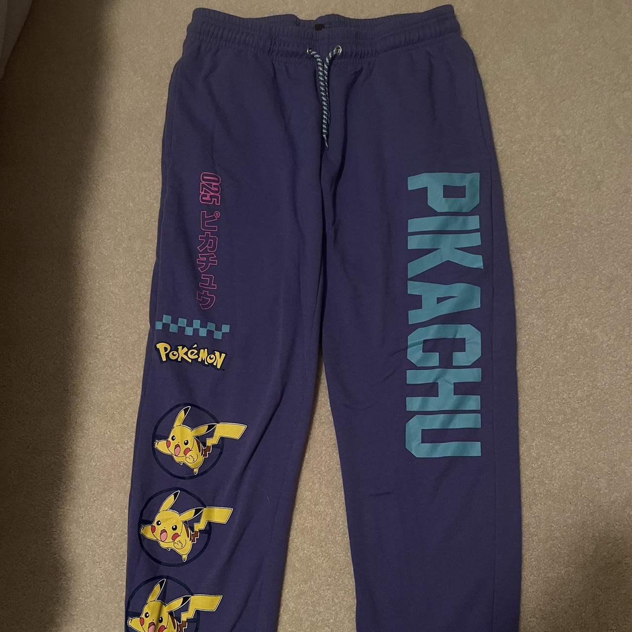 Pokemon pikachu sweatpants / joggers Wore these to... - Depop