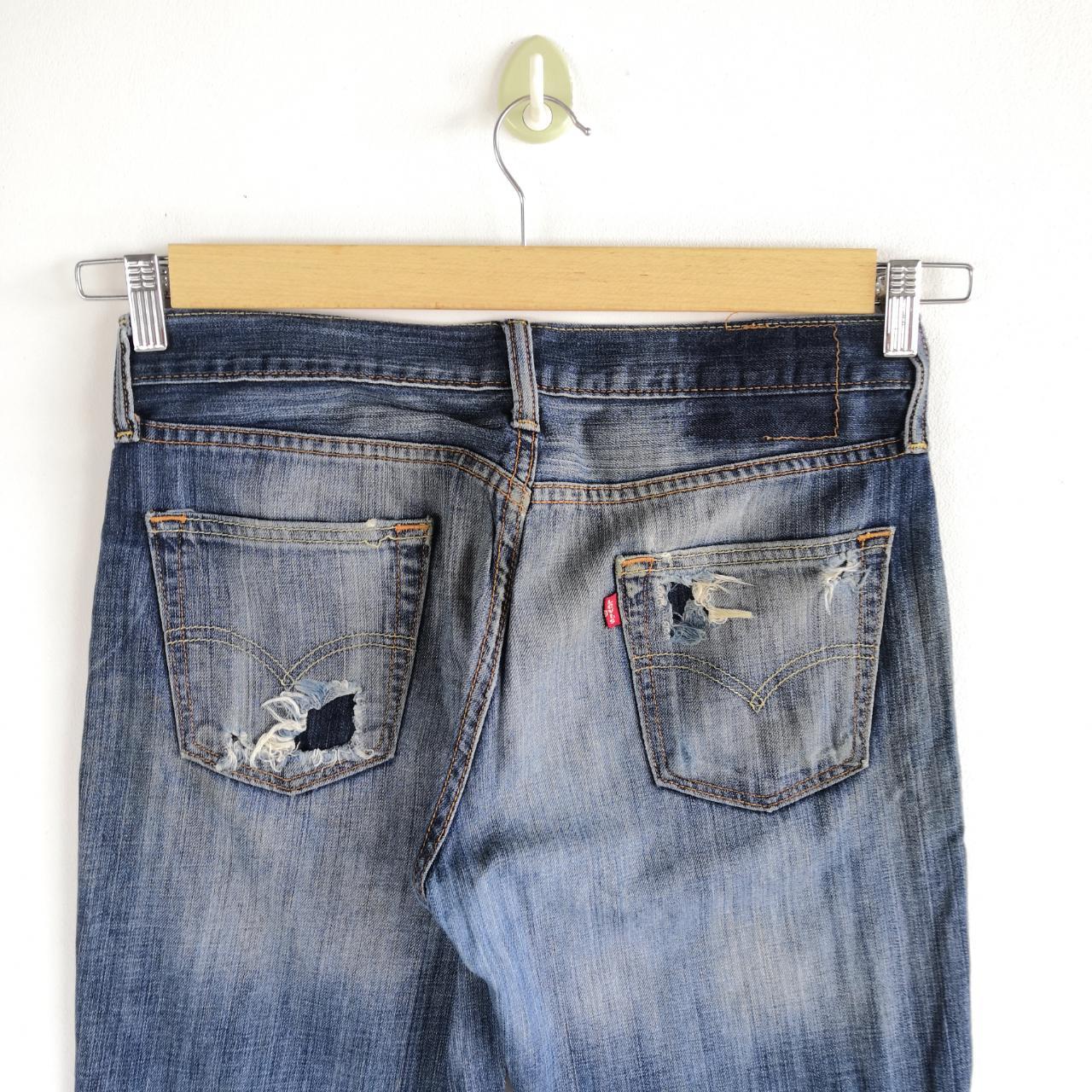 Rusty Women's Blue and Navy Jeans | Depop