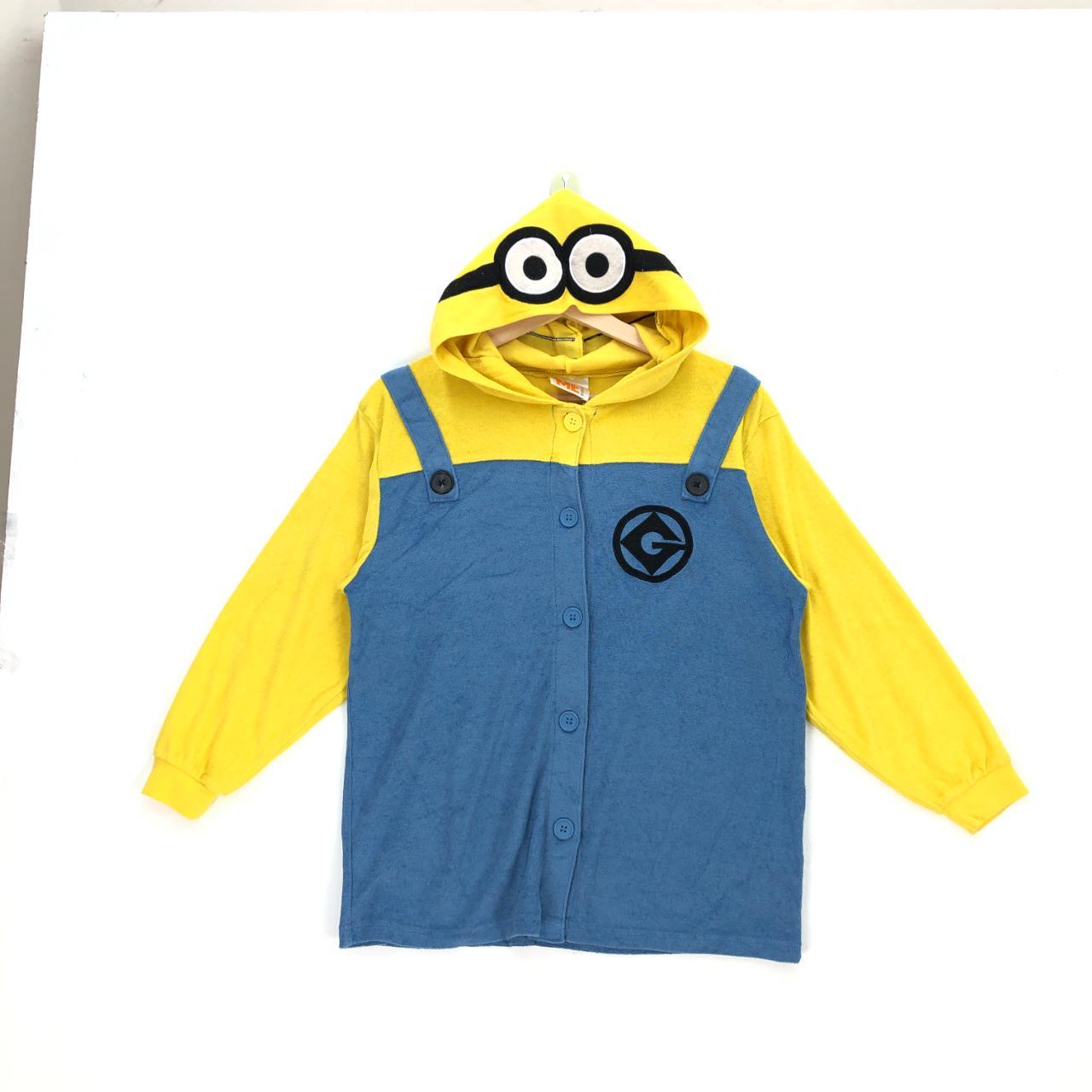 Y2K Yellow Minion Sweater Hoodie Despicable Cartoon... - Depop