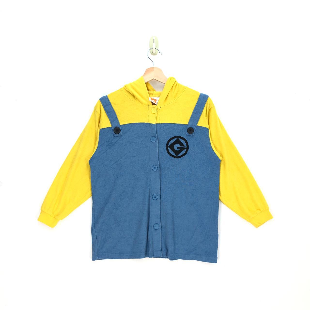 Y2K Yellow Minion Sweater Hoodie Despicable Cartoon... - Depop