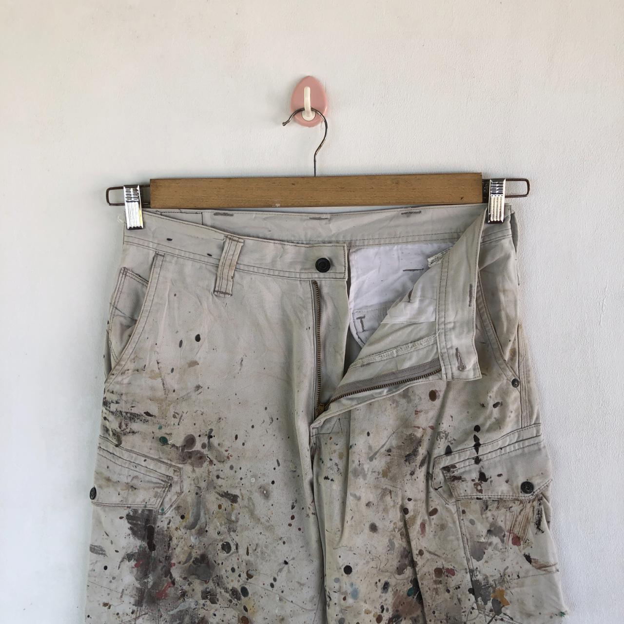 Carpenter Cargo Pants Paint Splatter Multi Pockets... - Depop
