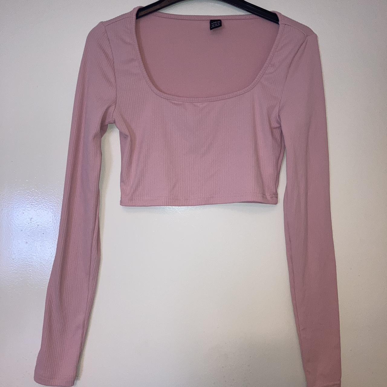Pink shein crop top - worn a few times - excellent... - Depop