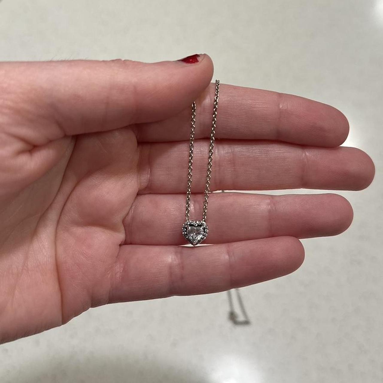 pandora heart necklace 18 inch pandora necklace... - Depop
