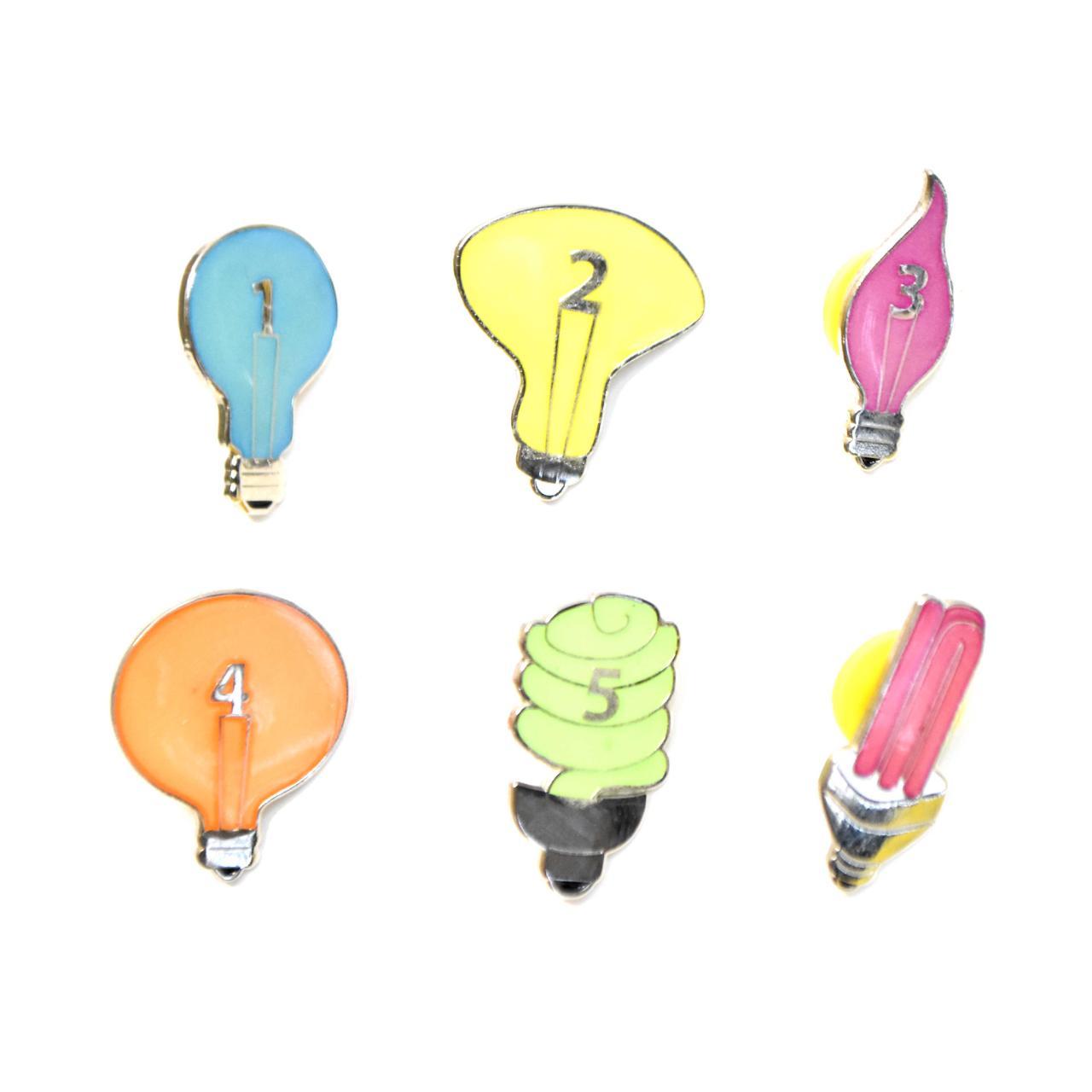 Bundle of 6 Vintage Collectible Light Bulb Pins -... - Depop