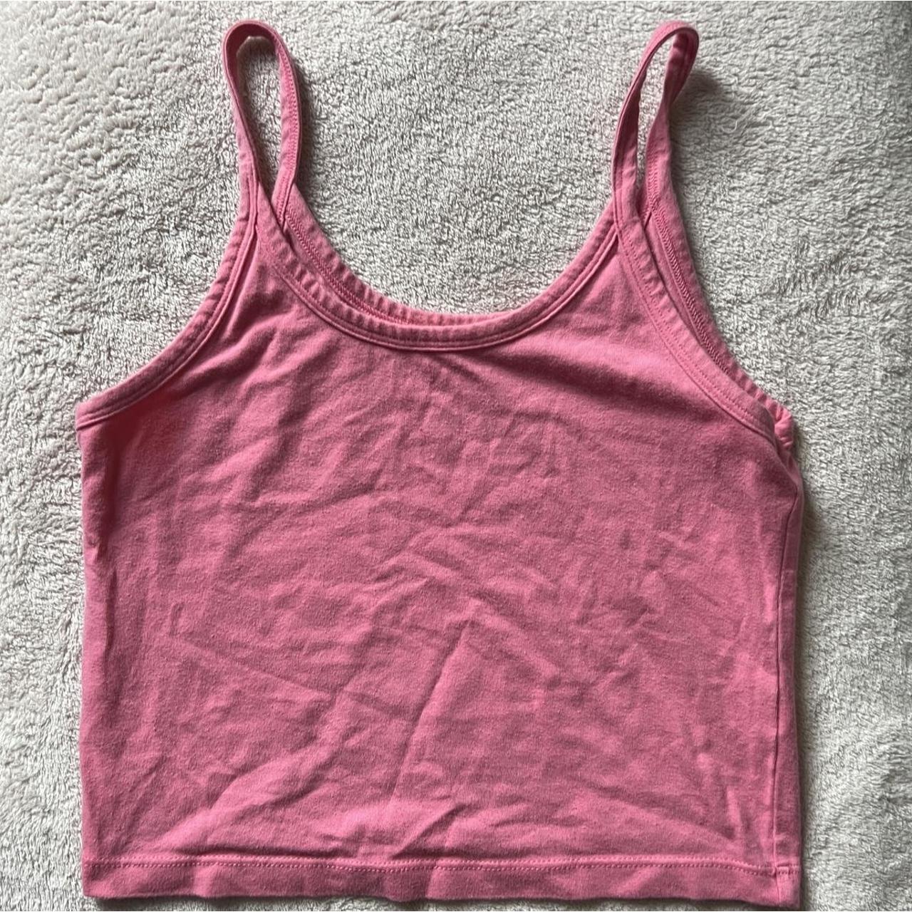 ARQ hot pink cami crop top 100% cotton Sustainable... - Depop