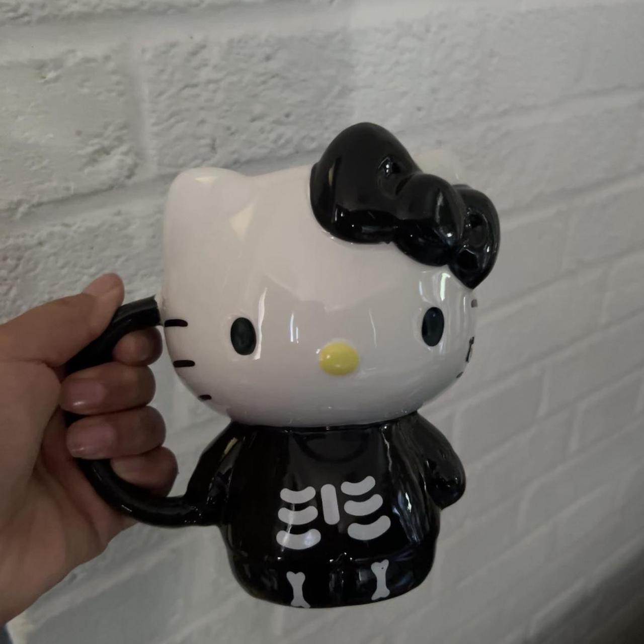 Hello kitty skeleton mug - Depop