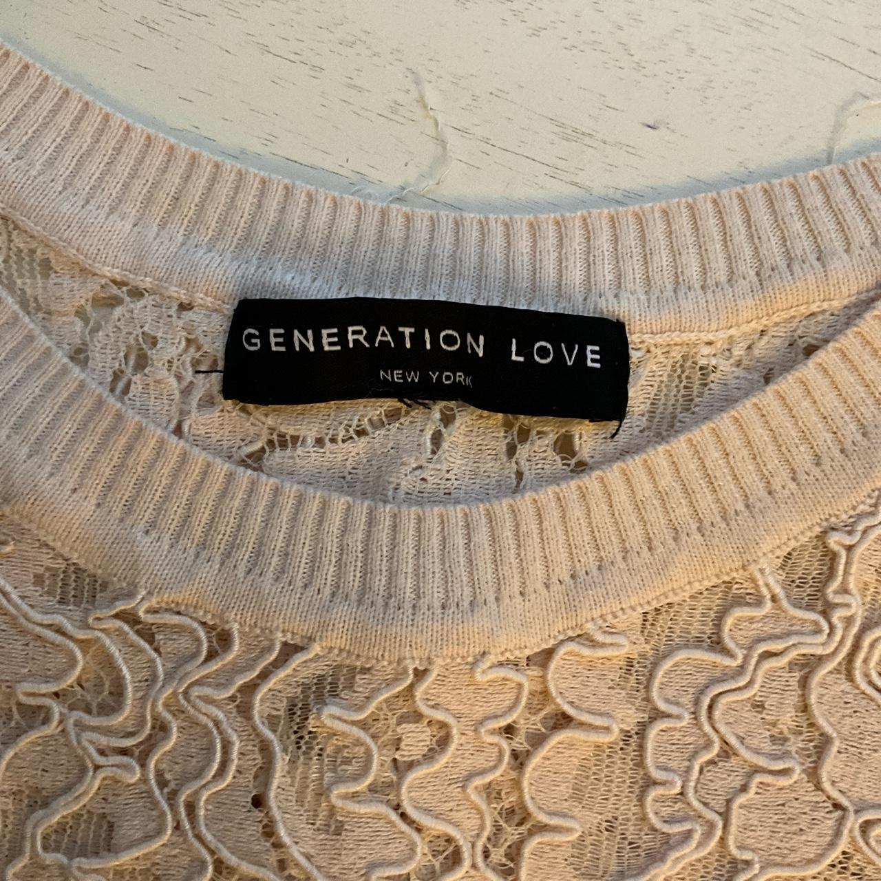 Cute generation love beige detailed long... - Depop
