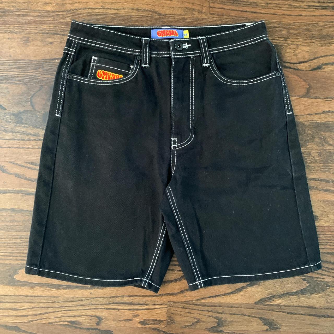 Baggy empyre jorts. - contrast stitch 🦓 - baggy... - Depop