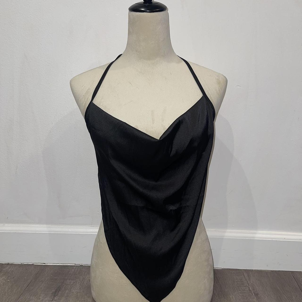 Shein Triangle Silk Top #shein #y2k - Depop