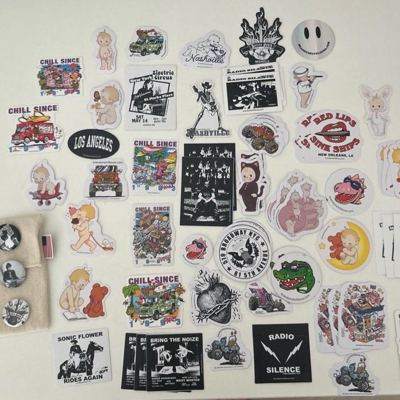 brandy stickers multiple comes with little pouch... - Depop