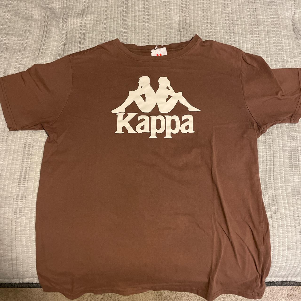 Medium Brown Kappa tee - Depop