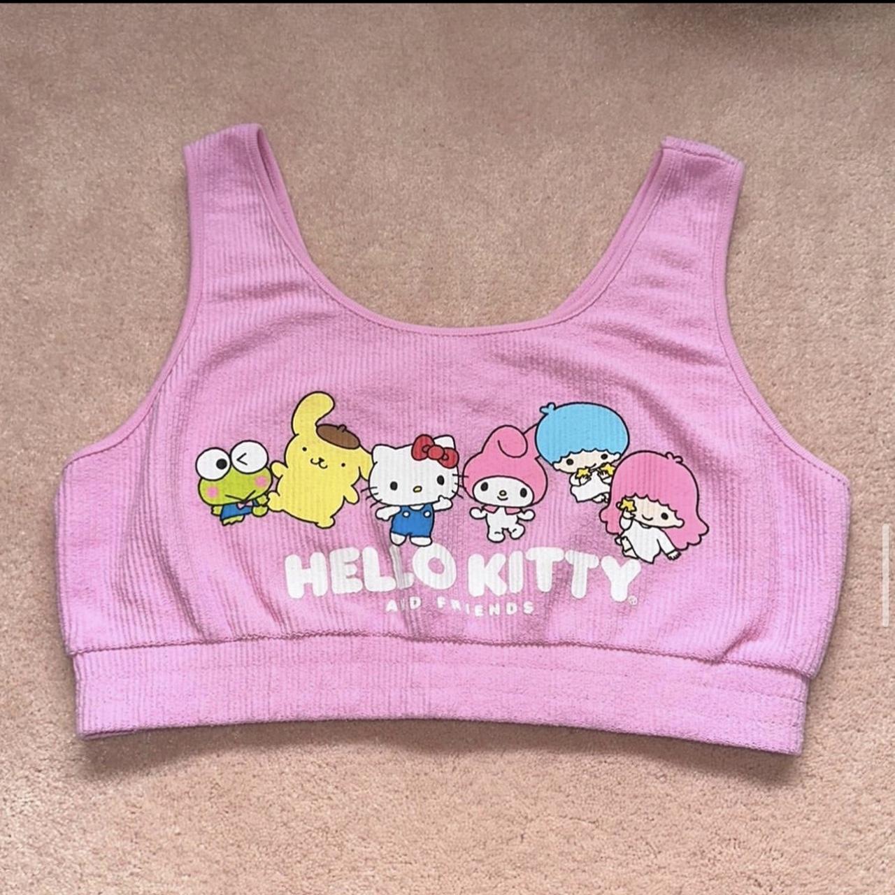 Hello Kitty Cropped Tank Great condition! Super... - Depop