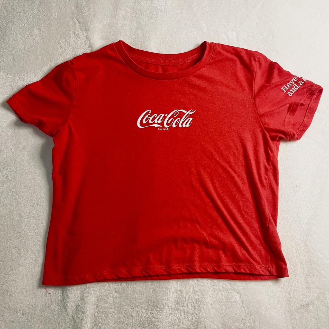 Coca-Cola Women's Red Crop-top | Depop
