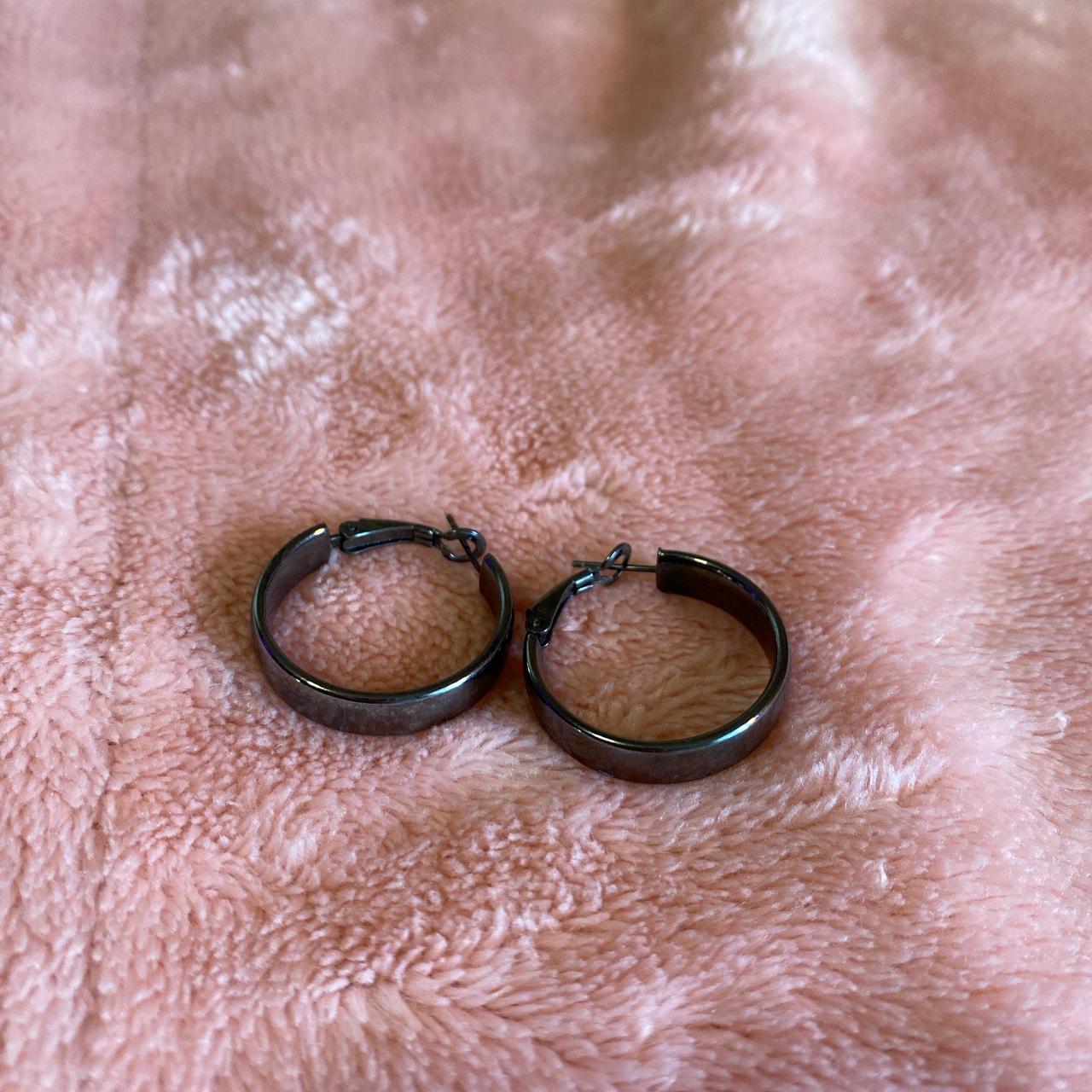 Black hoops that are very... - Depop