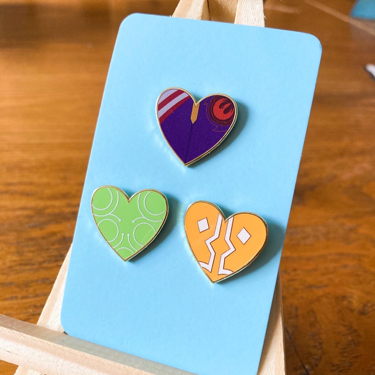 Star Wars inspired Heart shaped enamel pins set of... - Depop