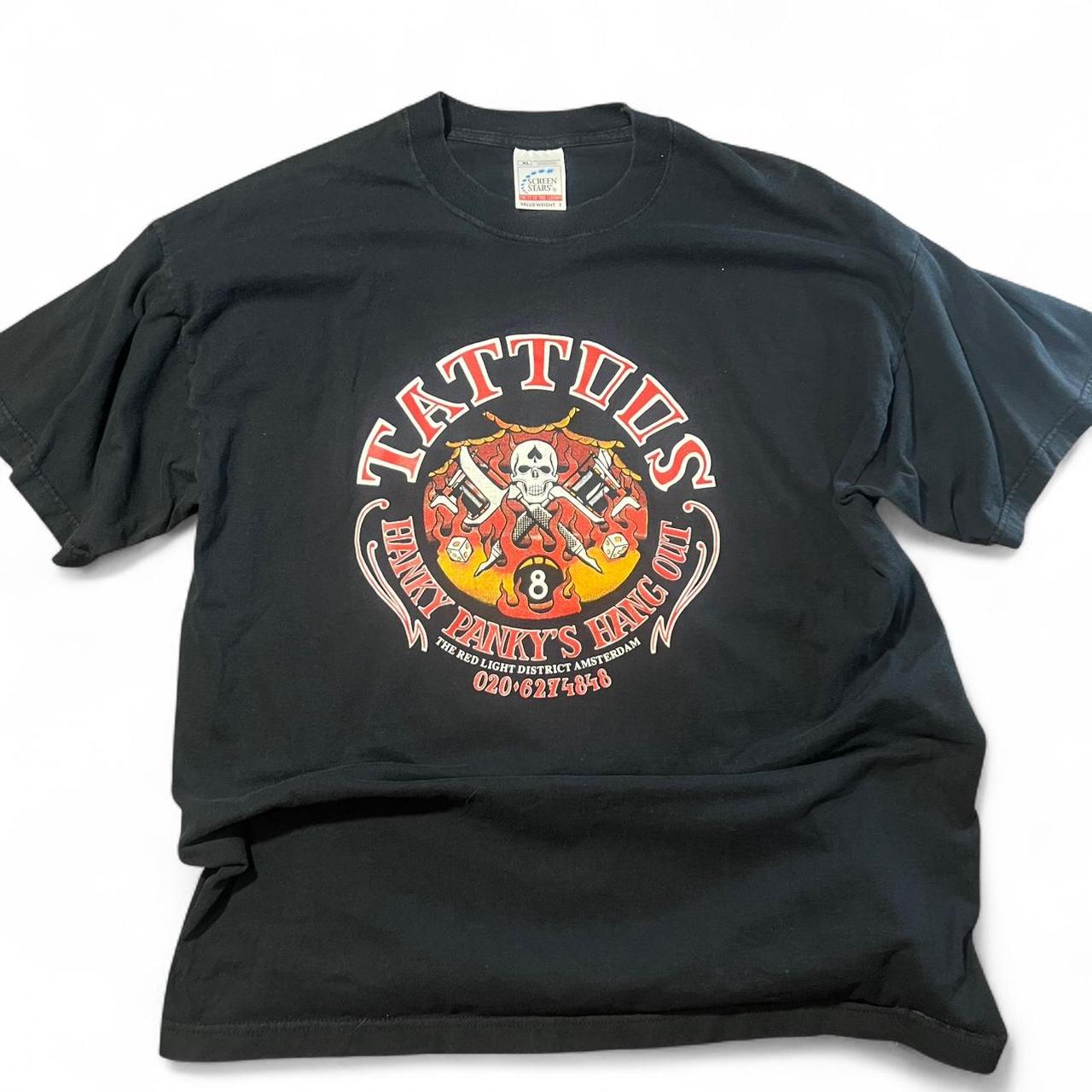 Ultra rare y2k Red Light District Black Tattoo... | Depop