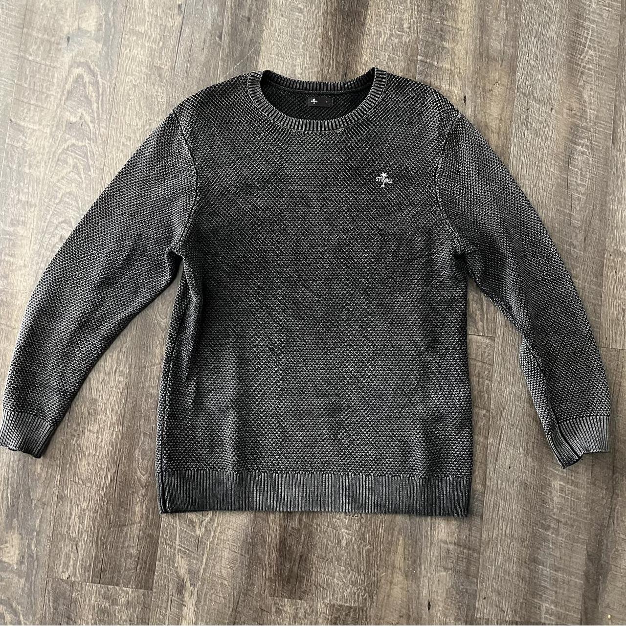 Men’s Thrills Co acid washed bunker knit pullover... - Depop