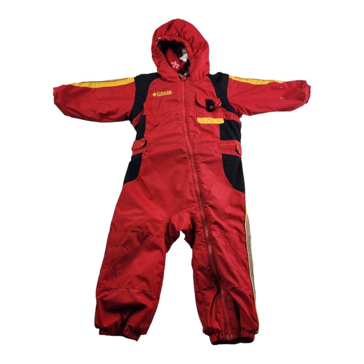 Vintage Columbia Sportswear Red Snowsuit Size: 24... - Depop