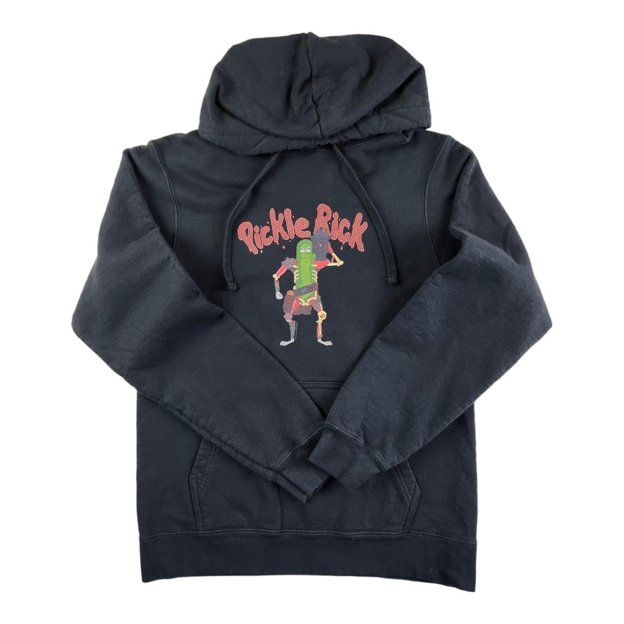 Rick And Morty Pickle Rick Graphic Hoodie Black KIDS... - Depop