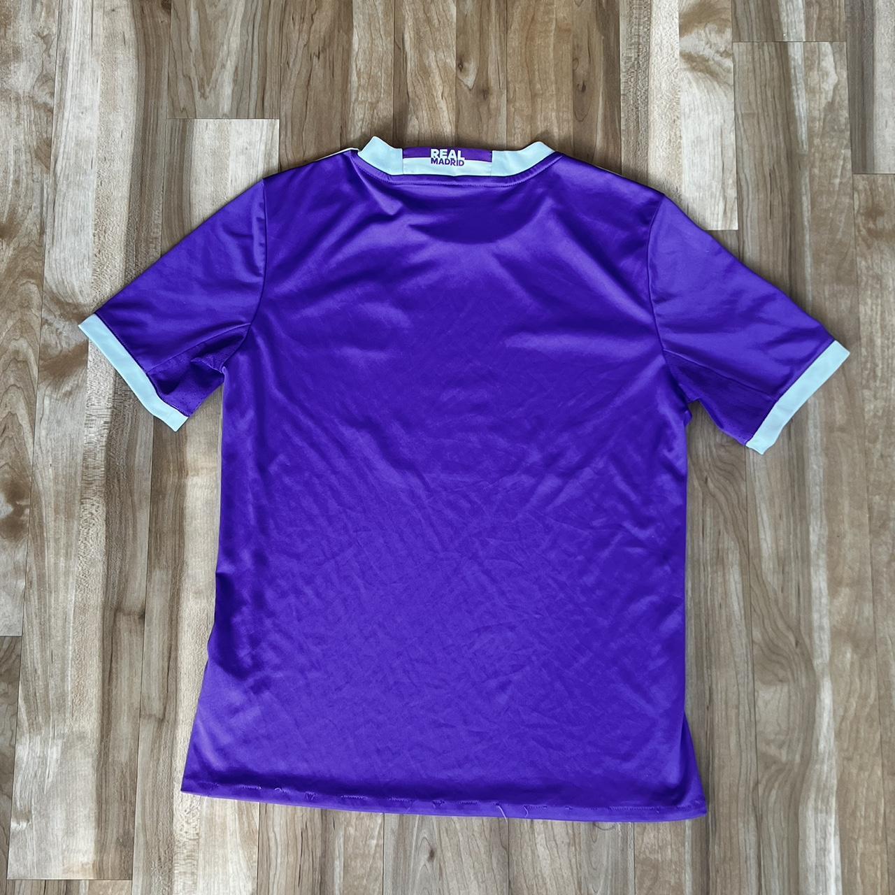 Real Madrid Adidas Purple Jersey Sz. M... - Depop
