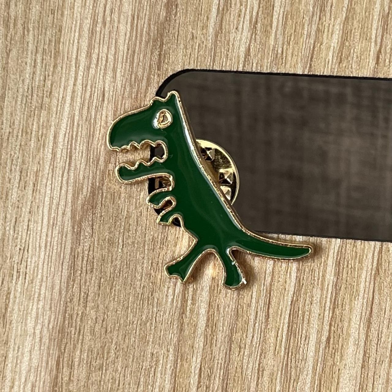 Cartoony style dinosaur enamel pin 🦖 FREE SHIPPING-... - Depop