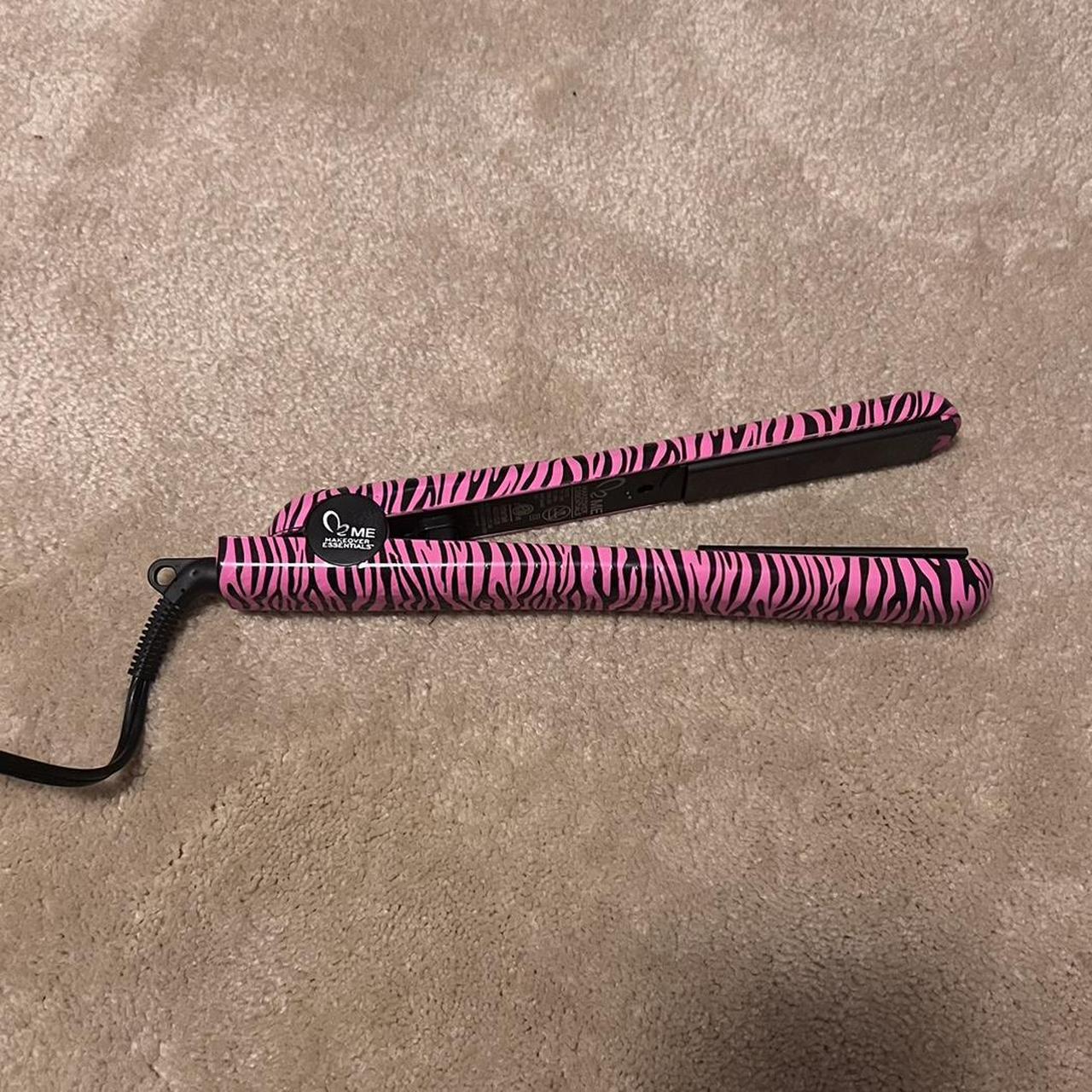 pink zebra print hair straightener! 💗🖤 the right... - Depop