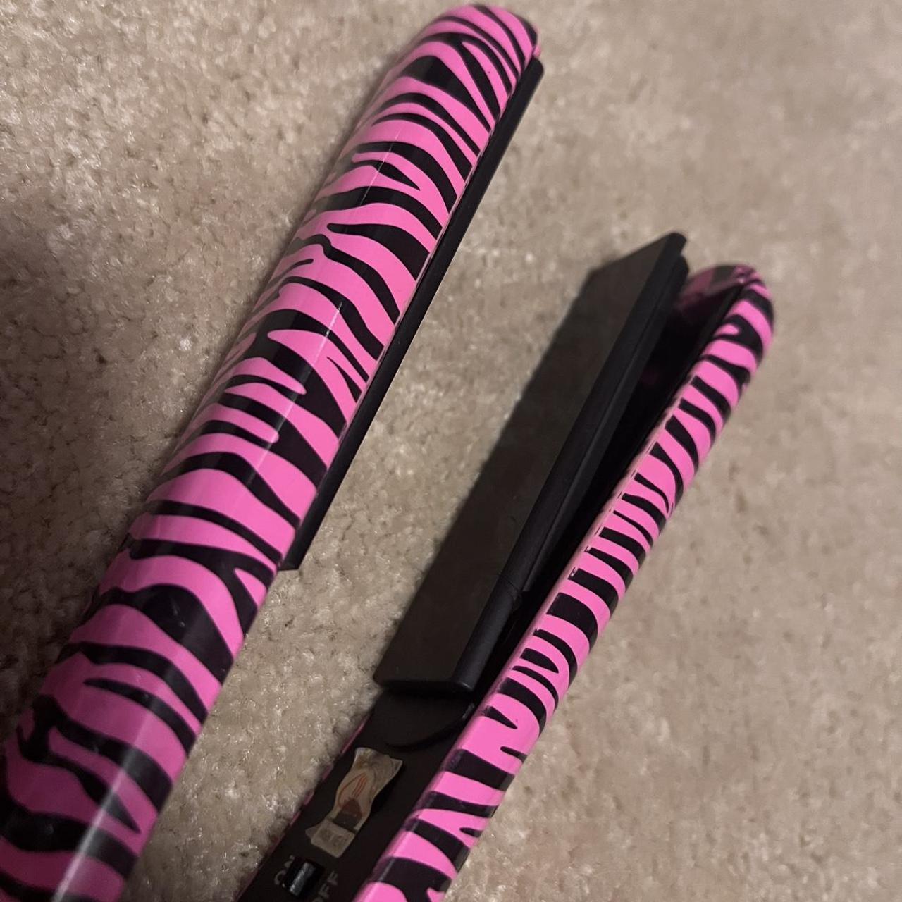 pink zebra print hair straightener! 💗🖤 the right... - Depop