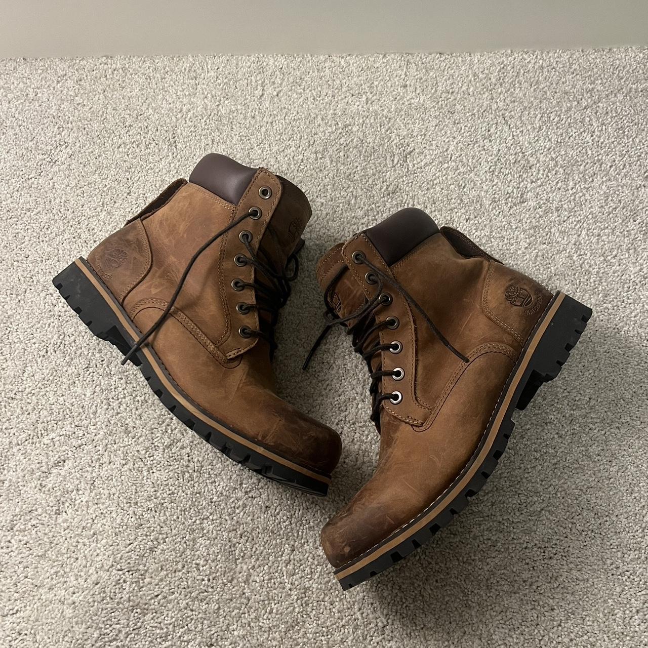 Tan timbs great for styling Men’s size 9.5 - Depop