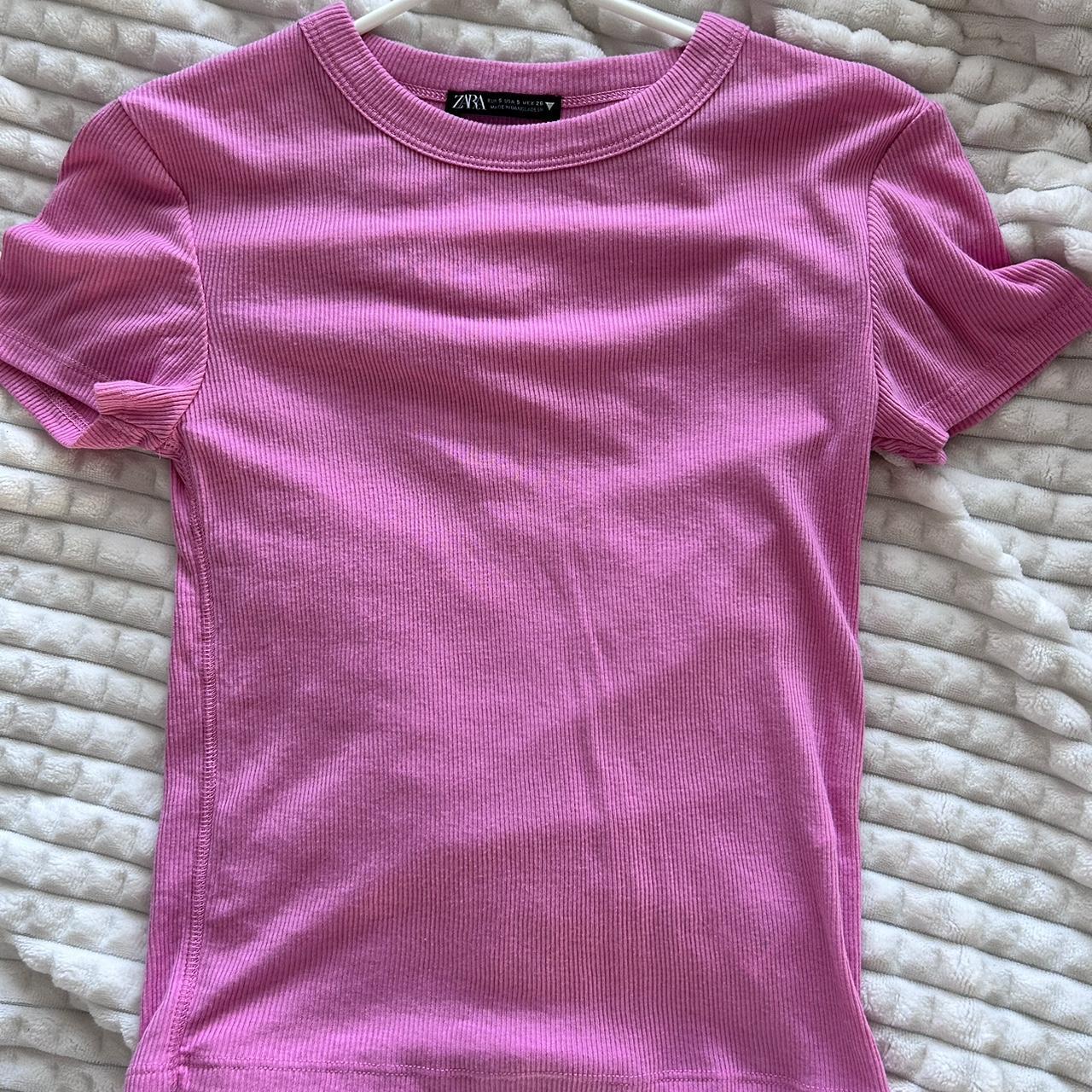 adorable pink zara top perfect for lounging,... - Depop