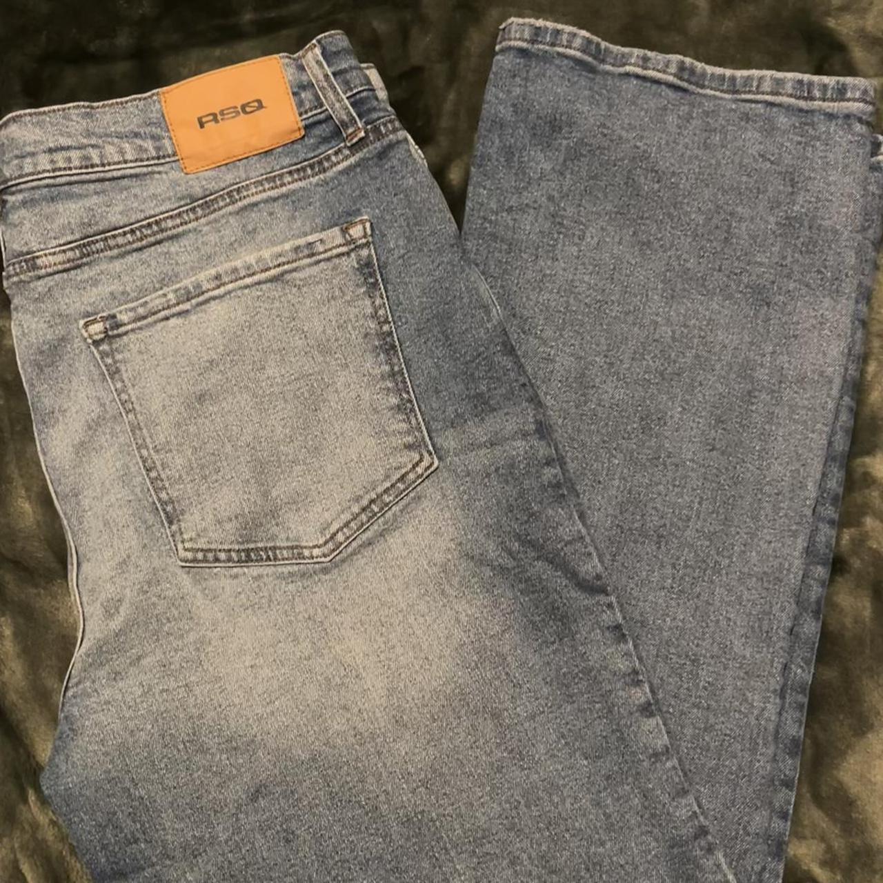 mens relaxed blue RSQ jeans slight taper at the... - Depop