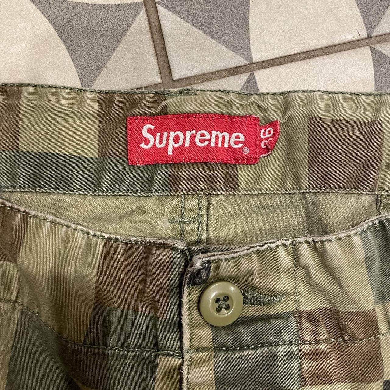 OPEN FOR TRADES Rare supreme square camo cargo... | Depop