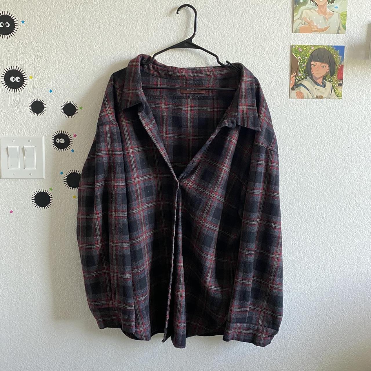 STYLENANDA very oversized flannel - rough & thick... - Depop