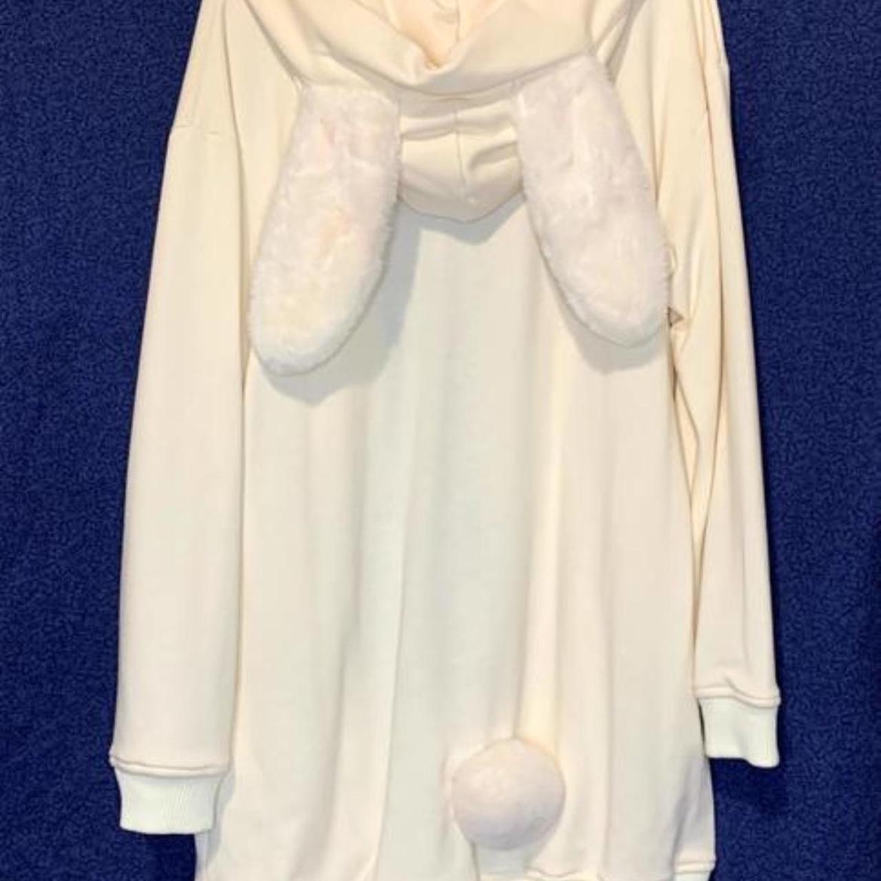 Wc Long Bunny Hoodie With Tail And Ears Bought Depop
