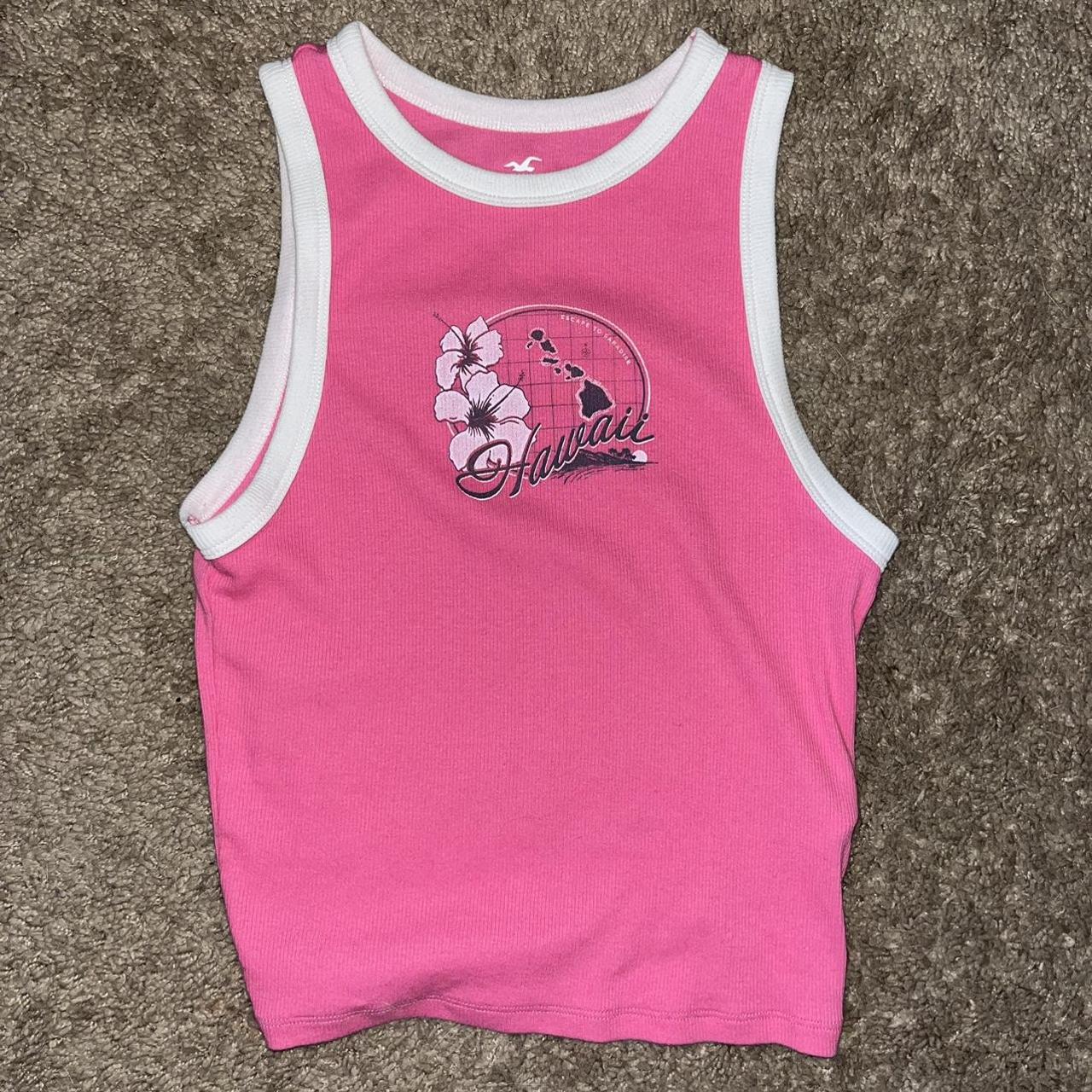 pink tank crop top - Depop