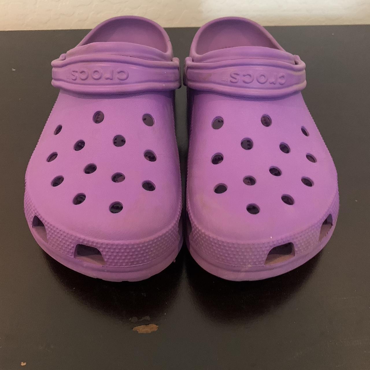 Purple crocs Size 10 Worn twice - Depop