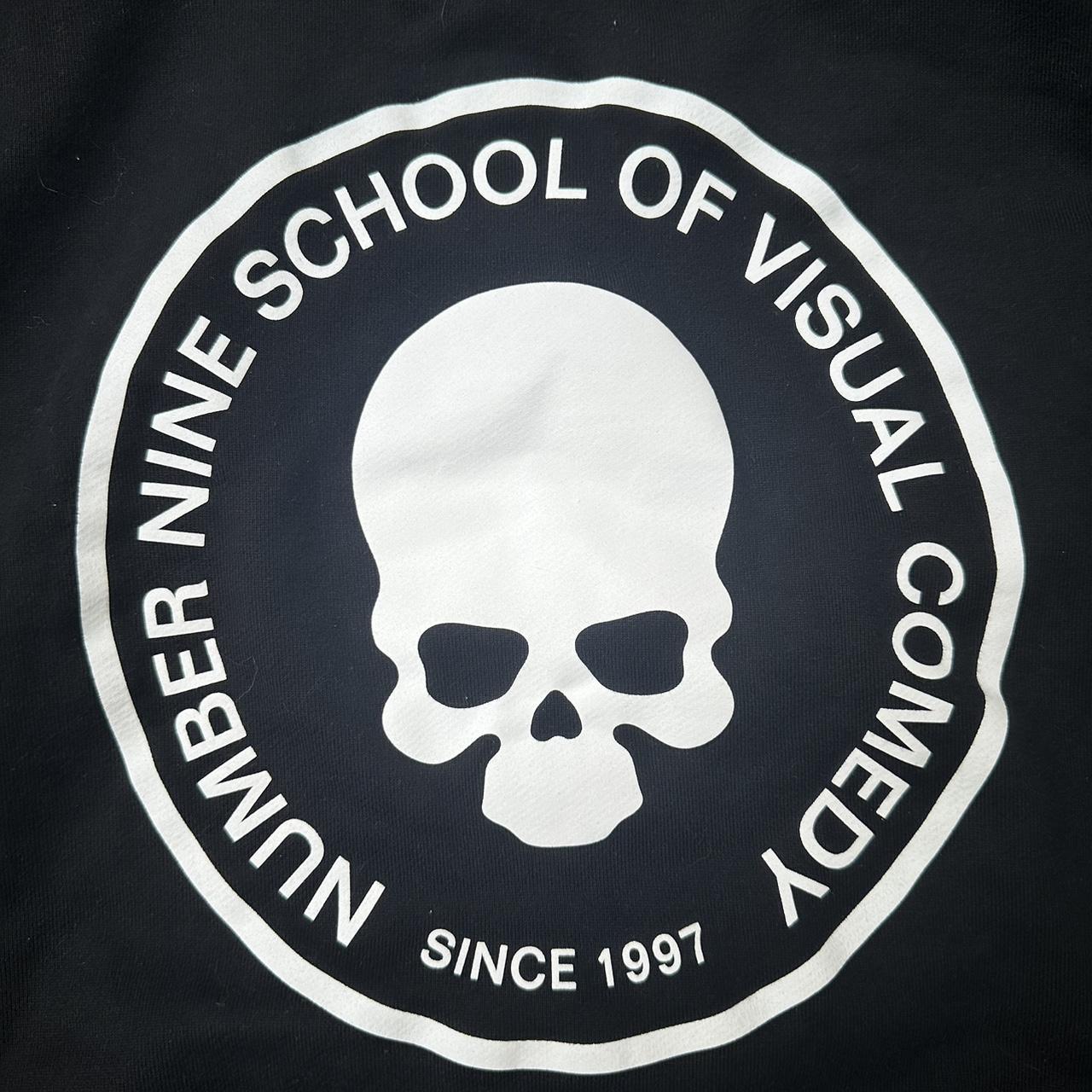 number nine school of visual comedy hoodie in... - Depop