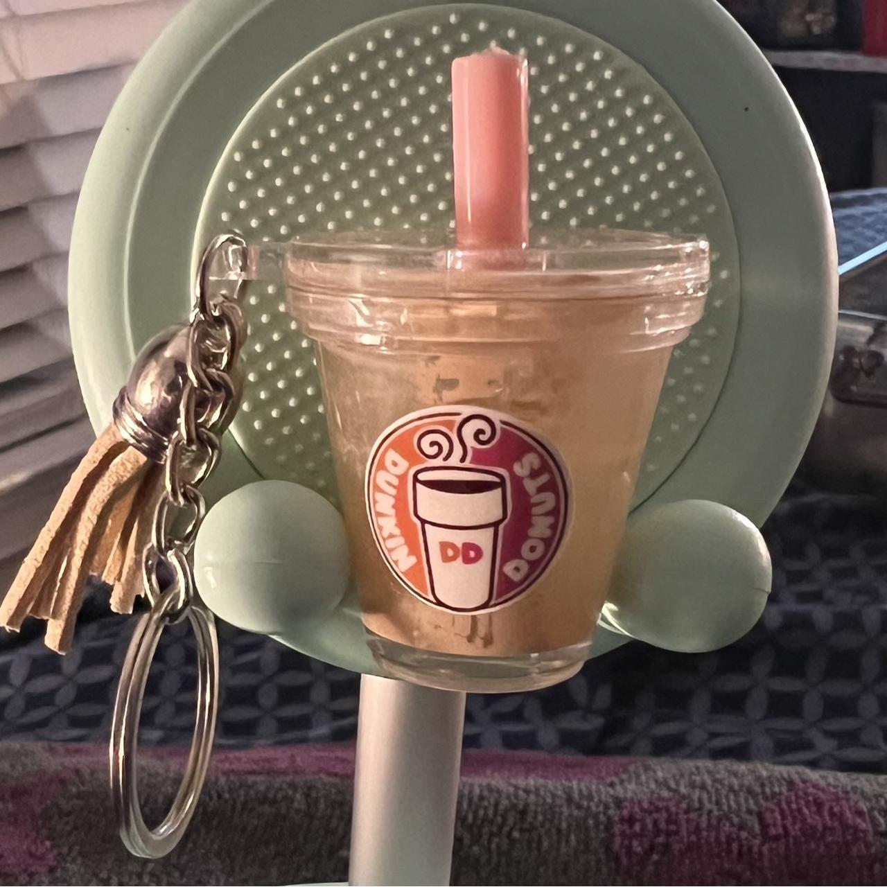 BRAND NEW Dunkin Donuts iced latte keychain with... - Depop