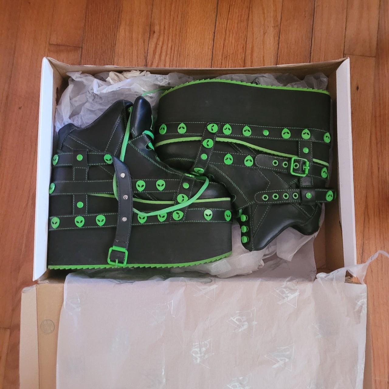 YRU alien platform sneakers size 9 worn once,... - Depop
