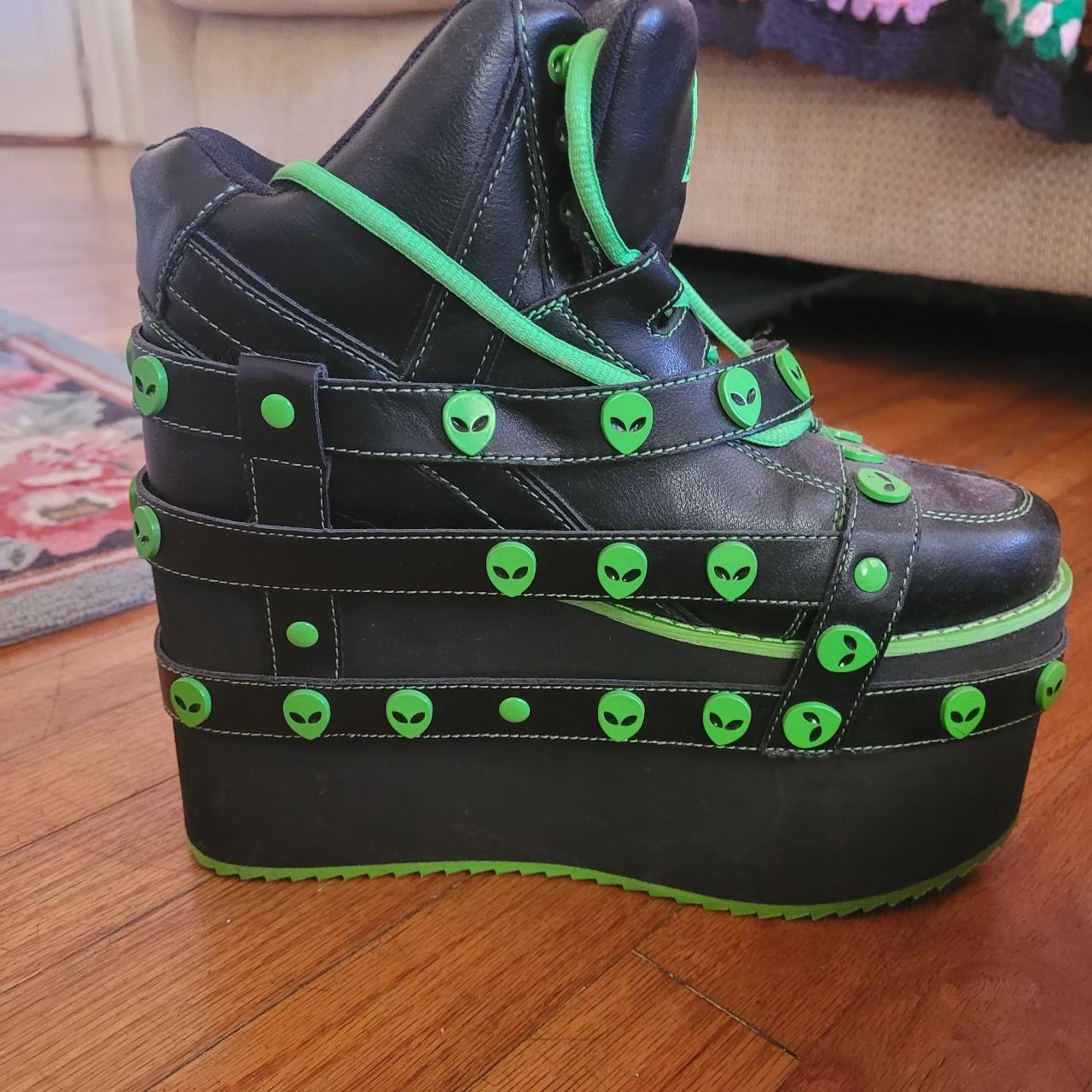 YRU alien platform sneakers size 9 worn once,... - Depop