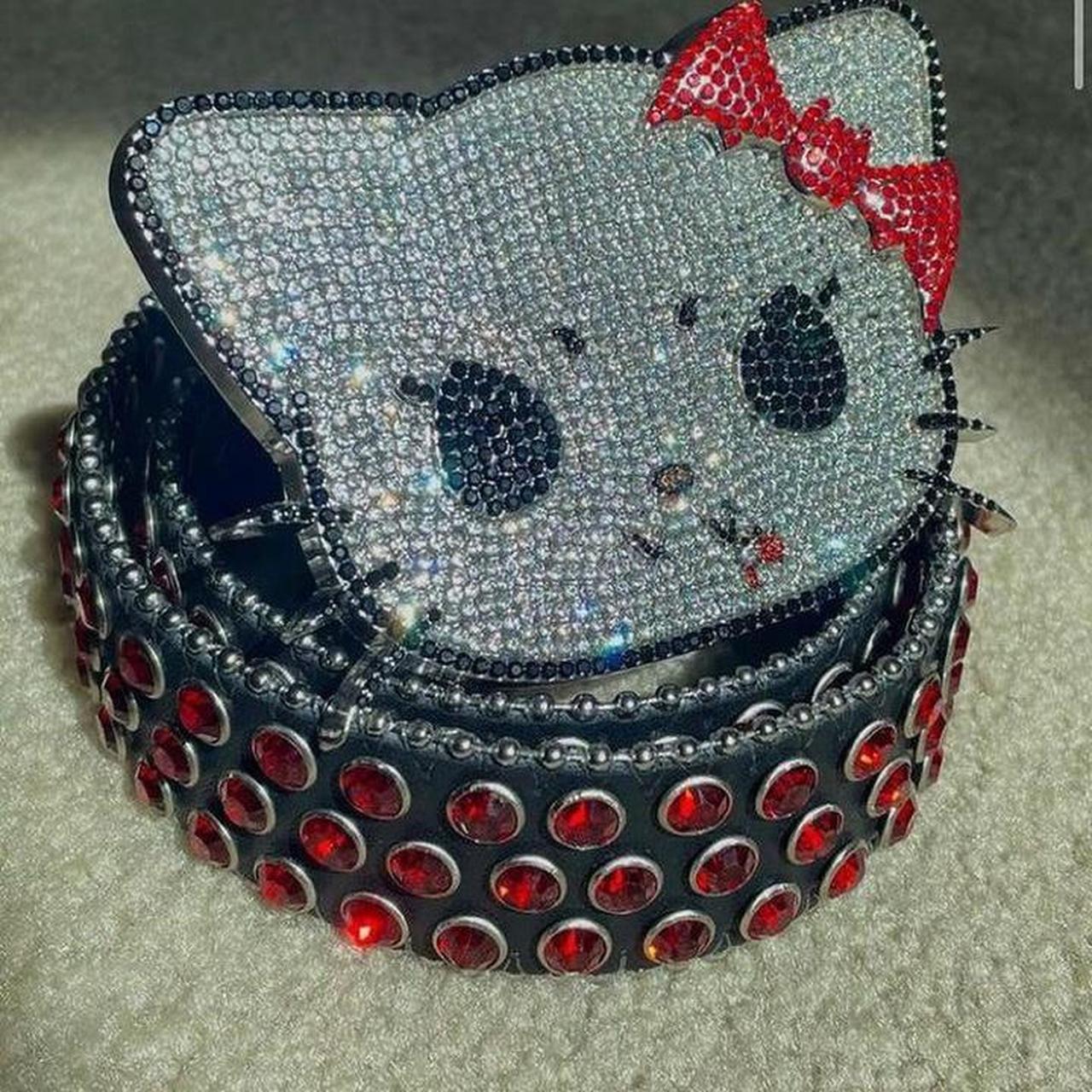 hello kitty rinestone belt size 30 - Depop
