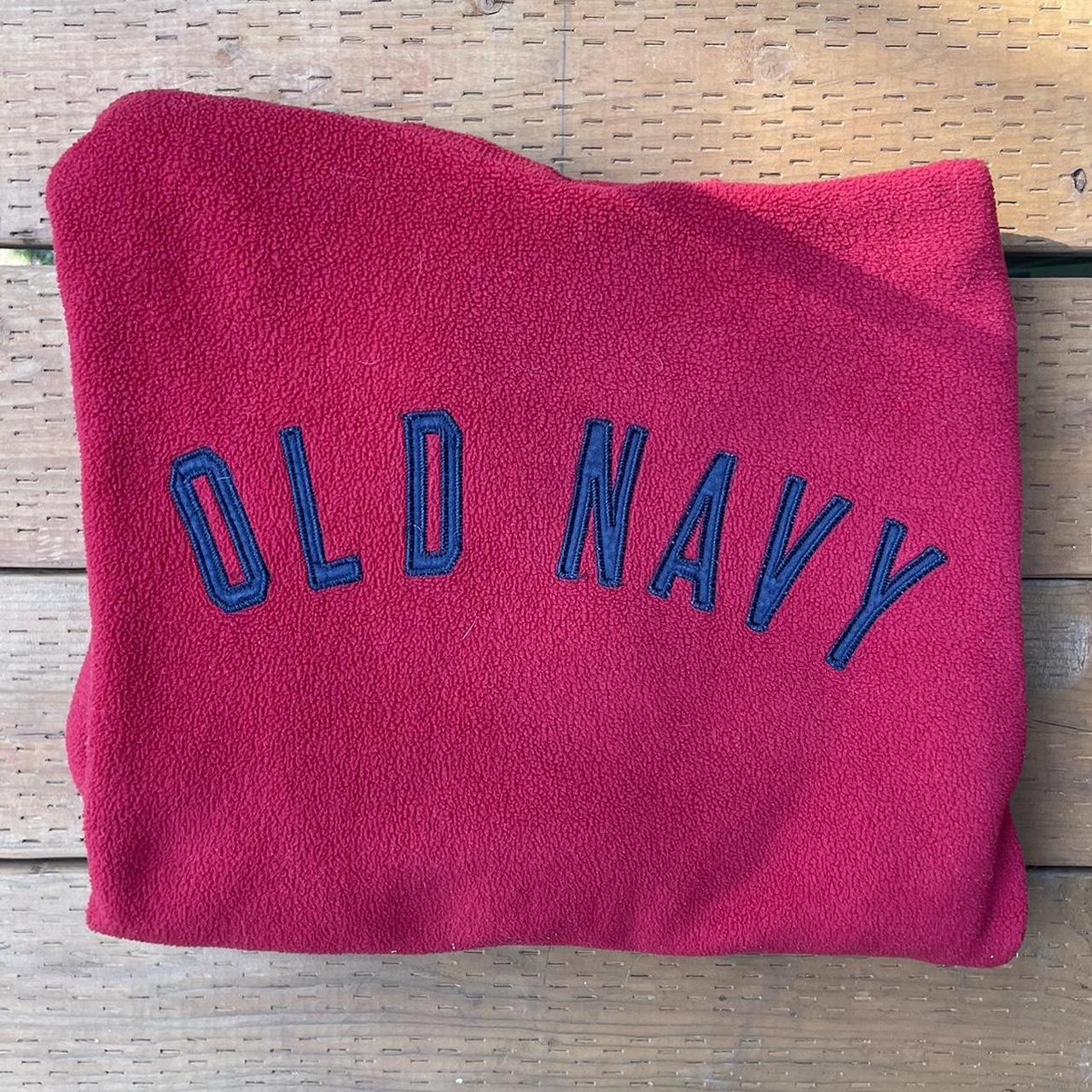 Old Navy red fleece hoodie - Perfect condition -... - Depop