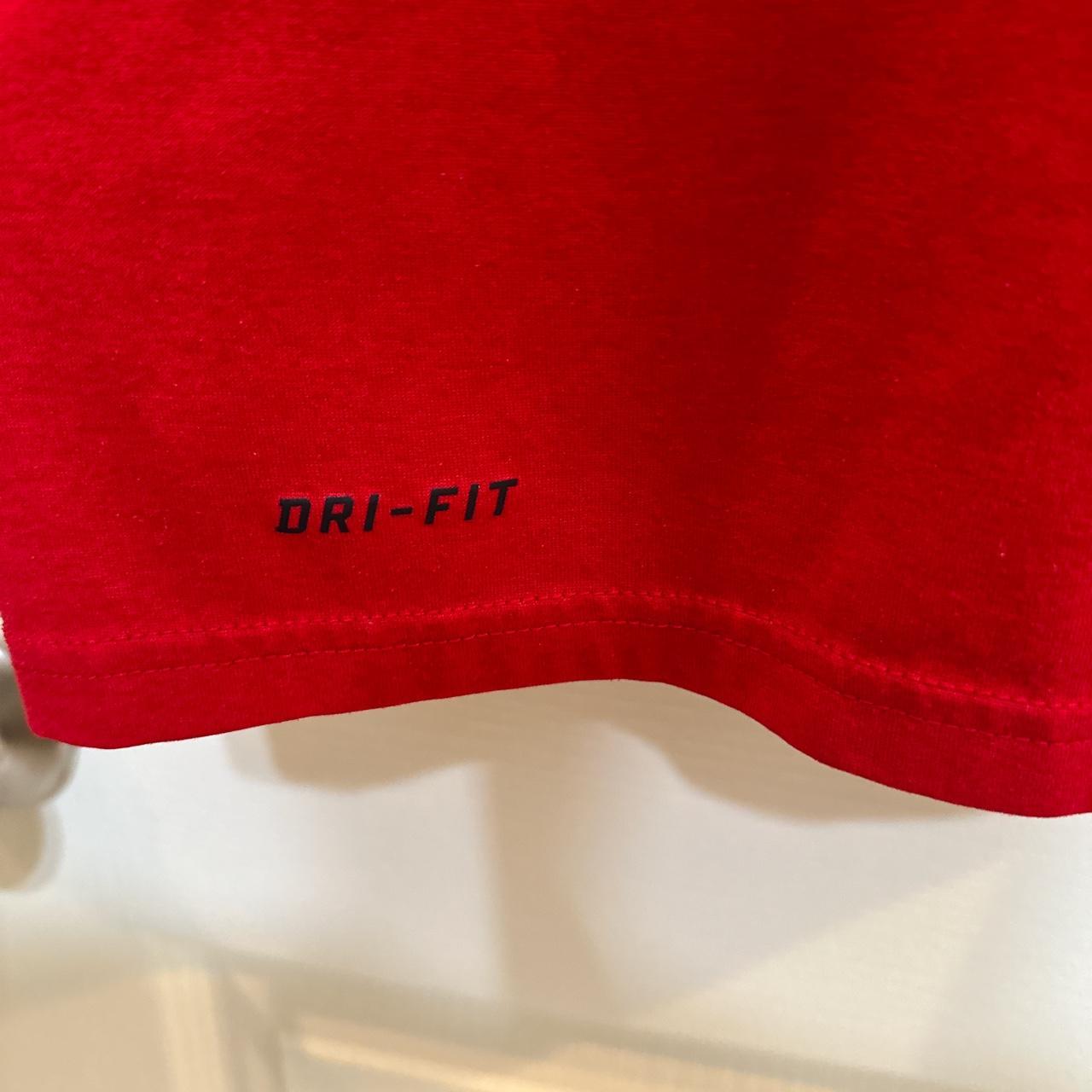 Nike Dry-Fit Red Shirt Size Large - Depop