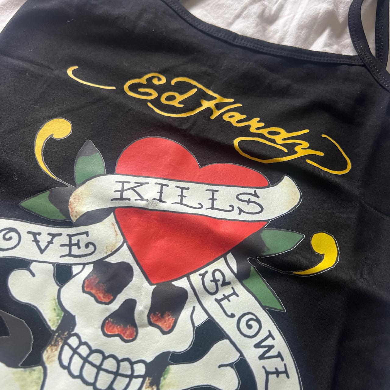 ed hardy graphic tank top not official ed hardy!!!... - Depop