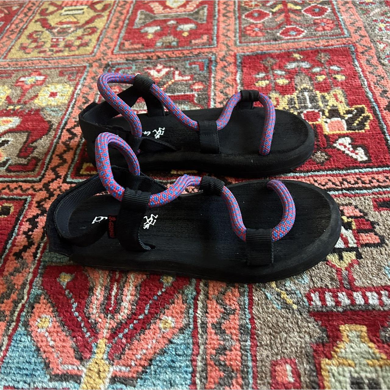 gramicci rope sandals in red and blue rope (looks... - Depop